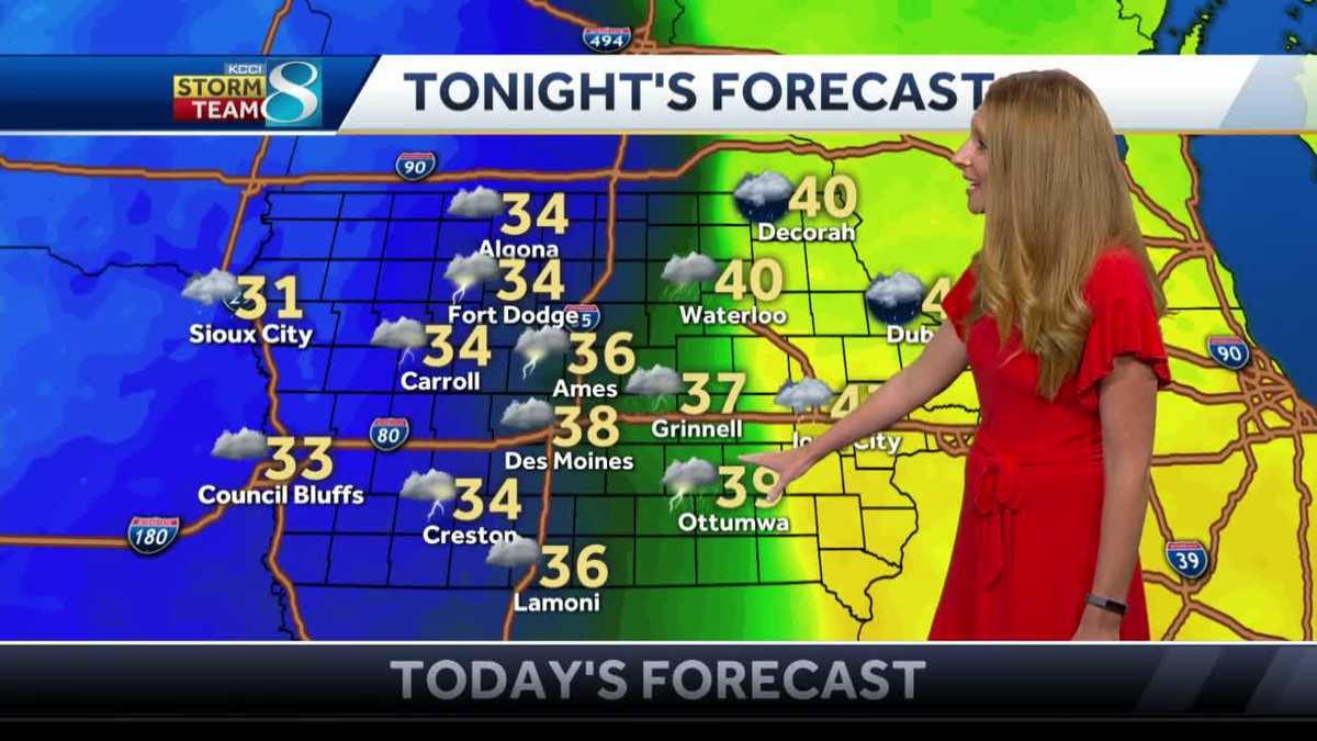 Incoming system brings storms, big temperature drop