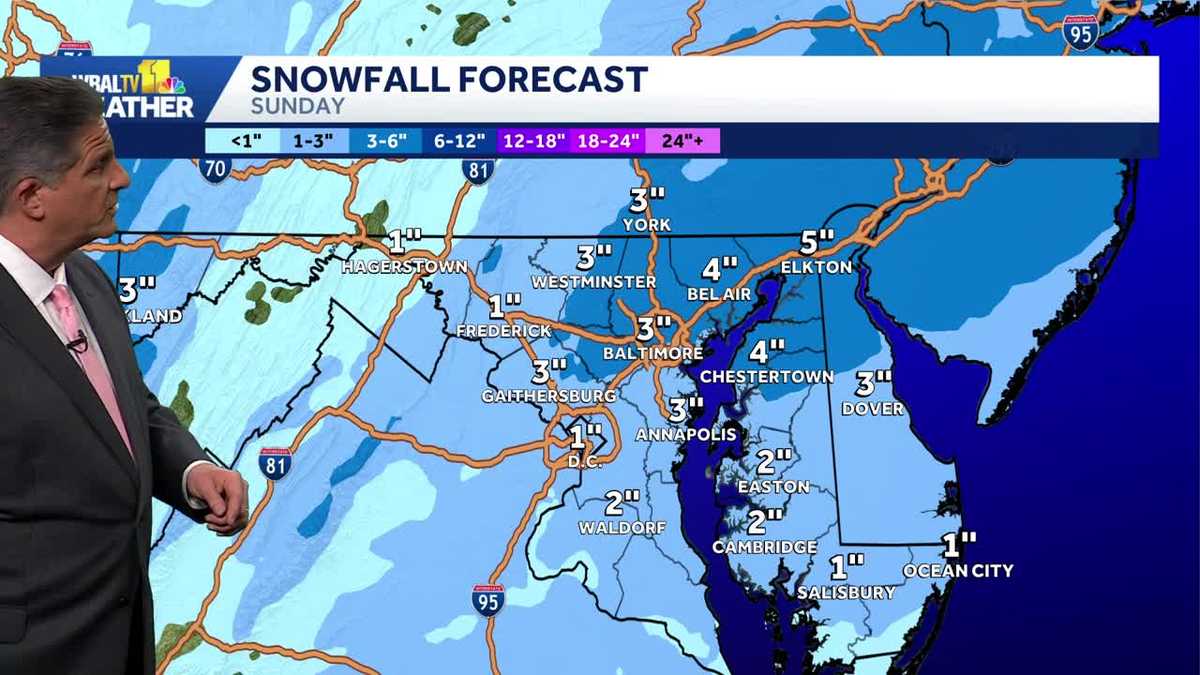 Maryland weather: Snowfall to give way to cold wind chill
