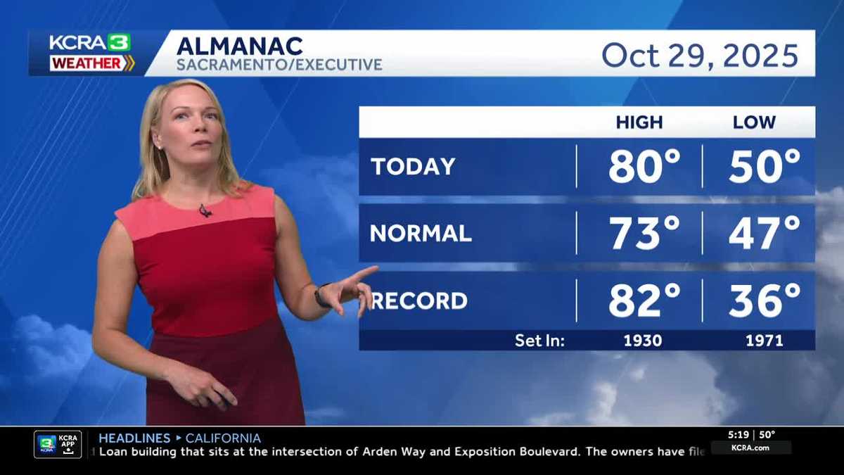 NorCal forecast: Warm and sunny Wednesday with light north winds