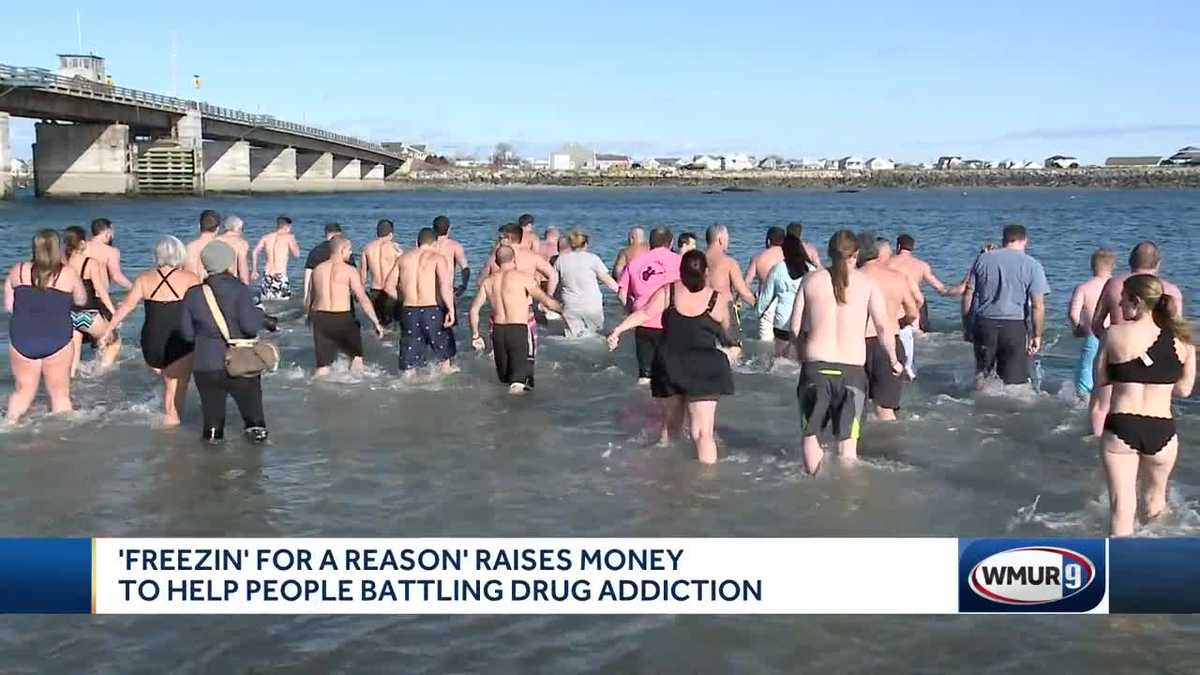 Dozens take plunge in ocean to raise money to help those battling addiction