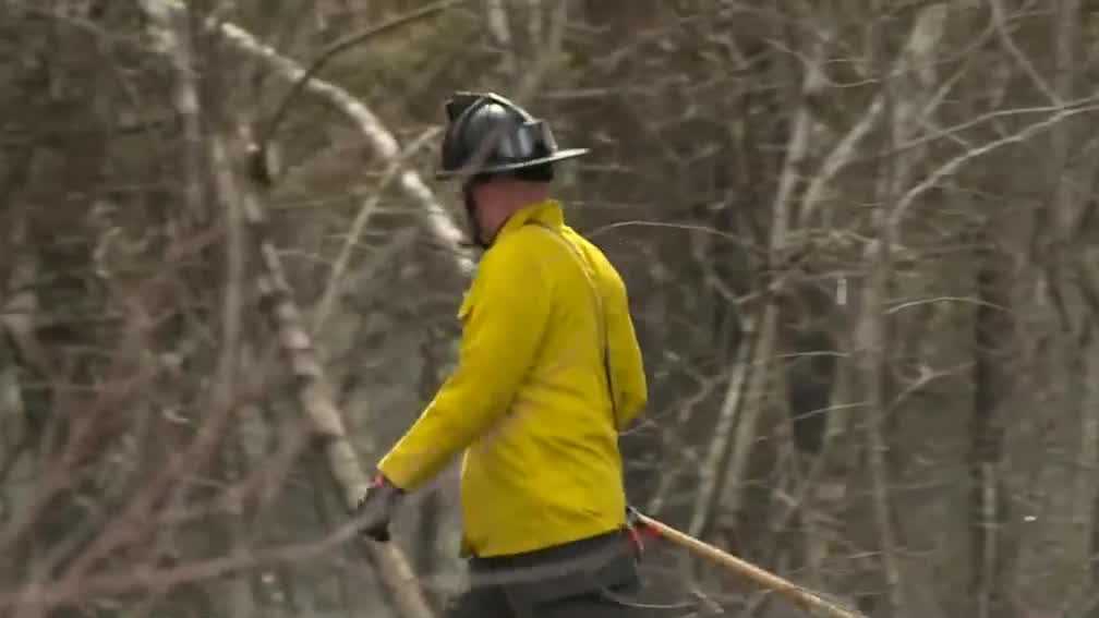 Crews battle large brush fire in Manchester NH