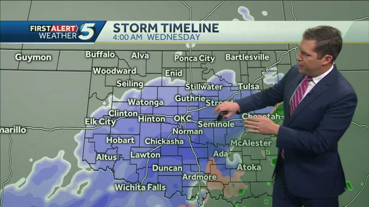 OKLAHOMA WINTER WEATHER TIMELINE See when the heaviest snow moves into ...