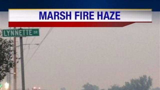 Marsh fire sends smoke across much of metro area