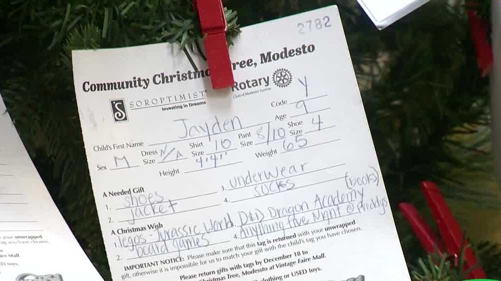 Giving trees spread Christmas joy to children in Modesto