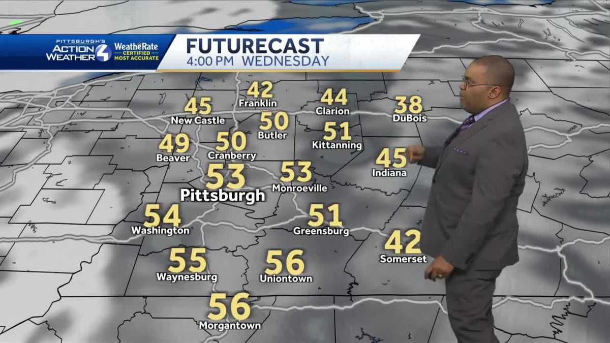 Temps in the 50s on Wednesday