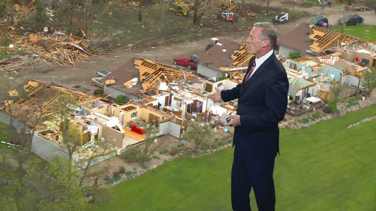 KCCI Meteorologist John McLaughlin shows you the damage from air