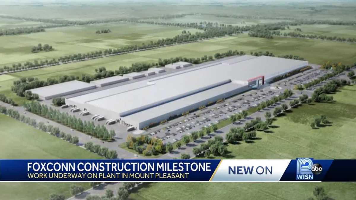 Foxconn begins pouring concrete at manufacturing facility