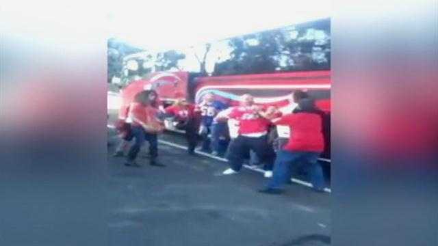 Fight outside Candlestick Park caught on video