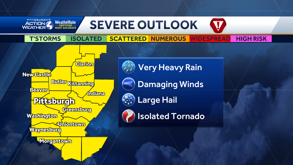 Severe Weather Alert Day: Damaging winds, heavy rain from storms