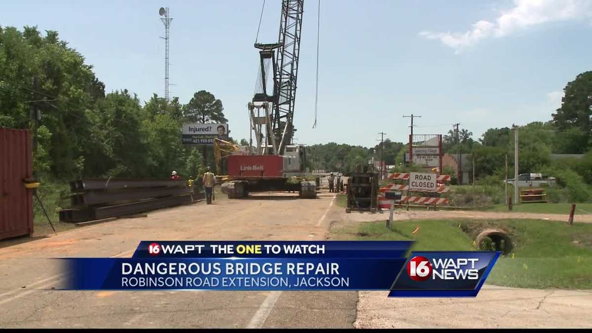 Robinson Road bridge work underway