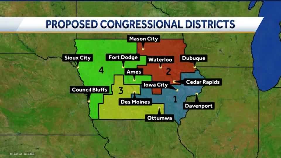 Iowa agency releases second state redistricting maps
