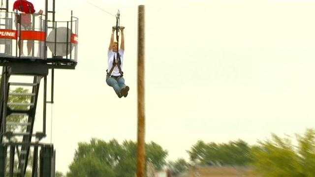 Cynthia Fodor tries new State Fair zipline