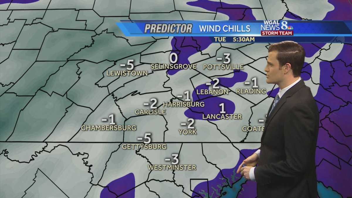 Bitter cold wind chills move in tonight