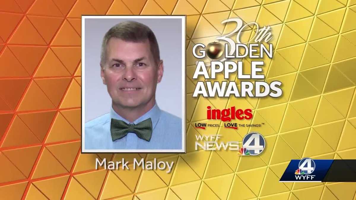Mark Maloy of Bryson Middle School is this week's golden apple award winner