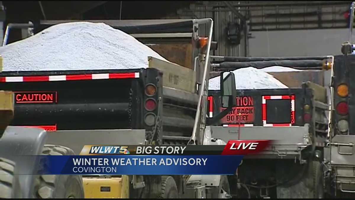 Kenton County Maintenance Barn prepares to treat slick spots on road