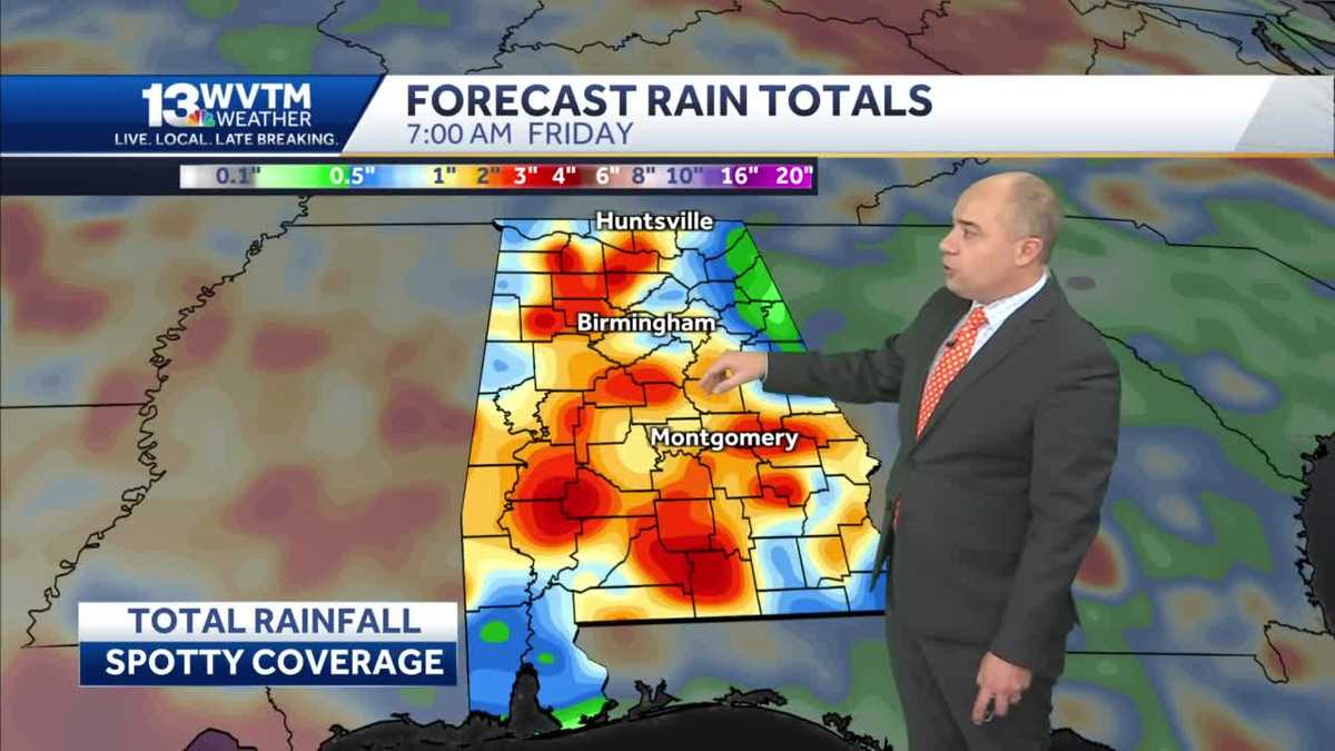 Get ready for some occasional wet weather through next week