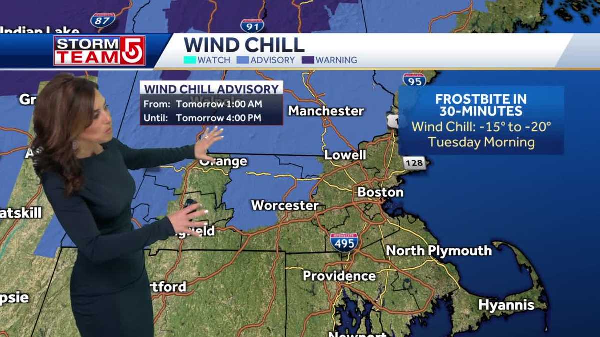 Video: Bitter cold with dangerous winds moving in