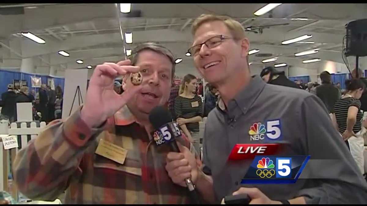 Tom Messner checks out the cooking competition at the Vermont Farm Show