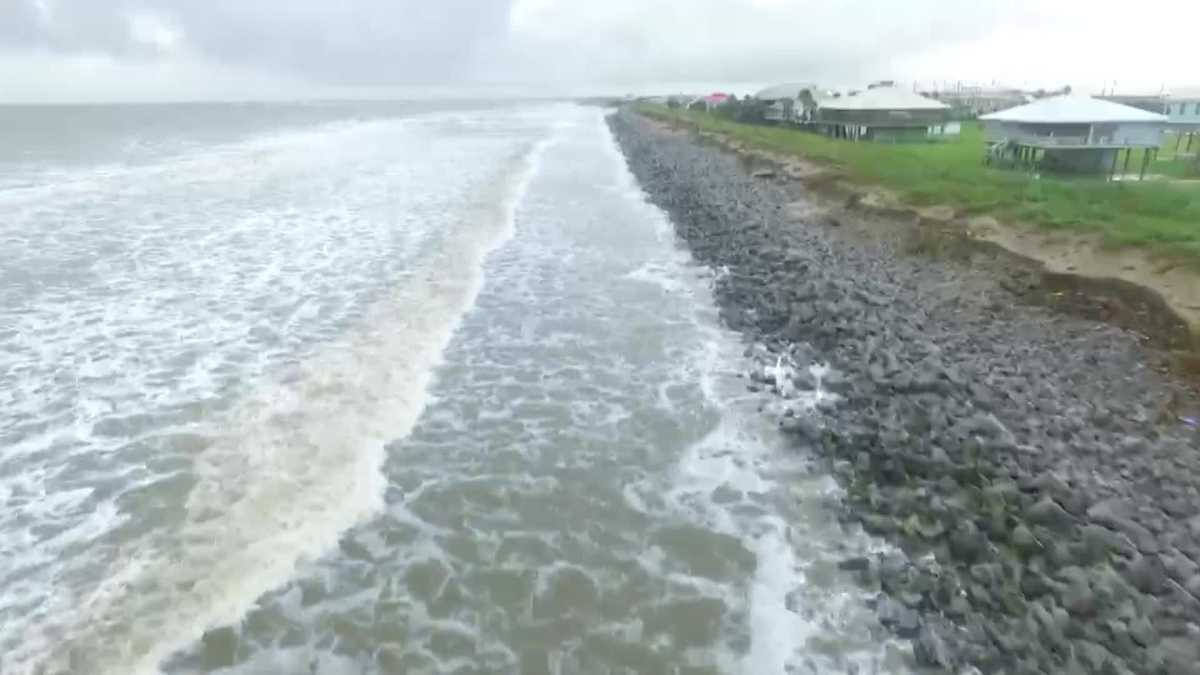 Three breaches along Grand Isle 'burrito levee' after Hurricane Zeta