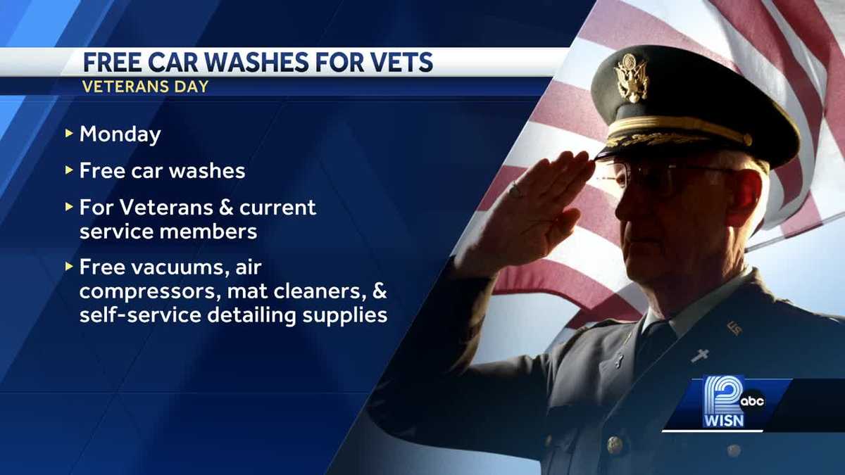 Free car washes for veterans on Veterans Day