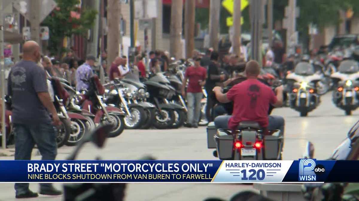 Motorcycle riders enjoy Brady Street closure Friday
