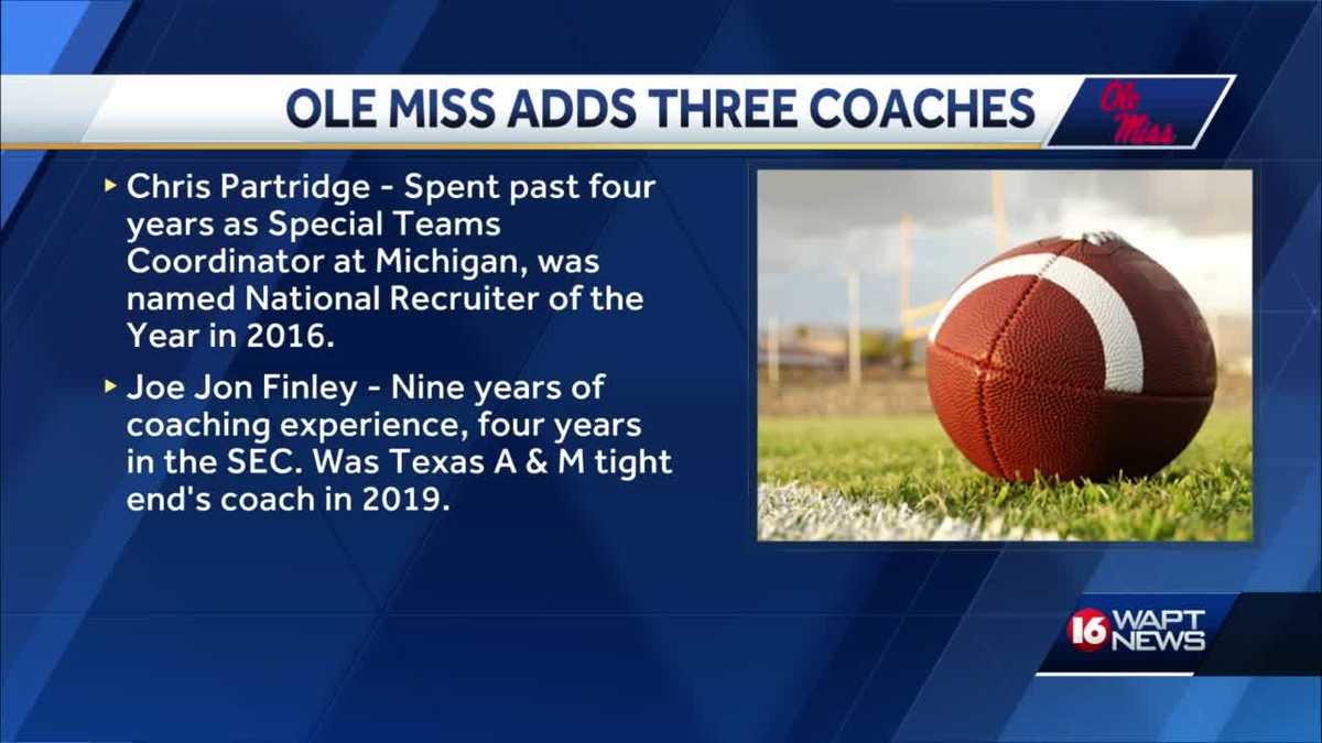 Ole Miss adds three assistant coaches to football staff