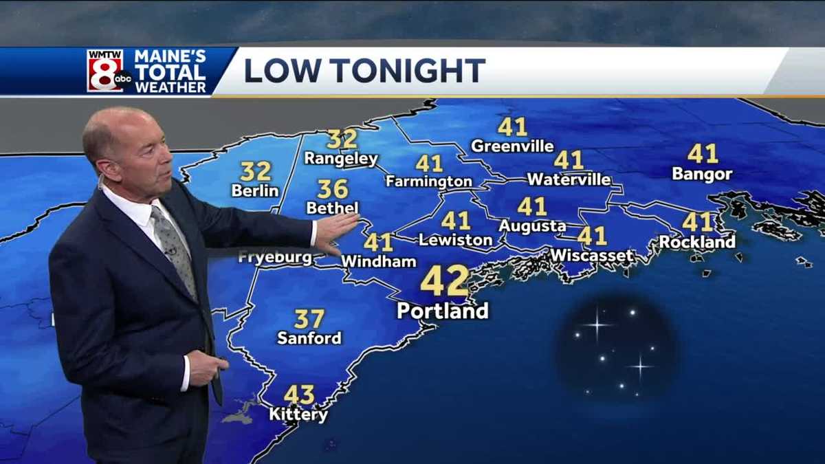 A chilly night with frost in the mountains