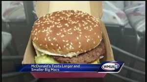 McDonald's testing larger, smaller Big Macs