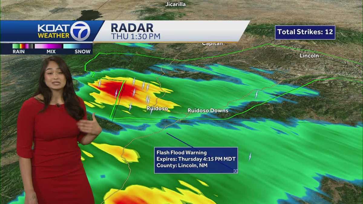 Flash flood warning issued for Ruidoso on Thursday