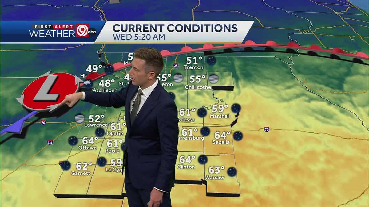Cold front brings change in weather this afternoon