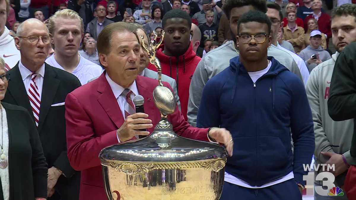 WATCH: Nick Saban receives Foy ODK trophy for winning Iron Bowl