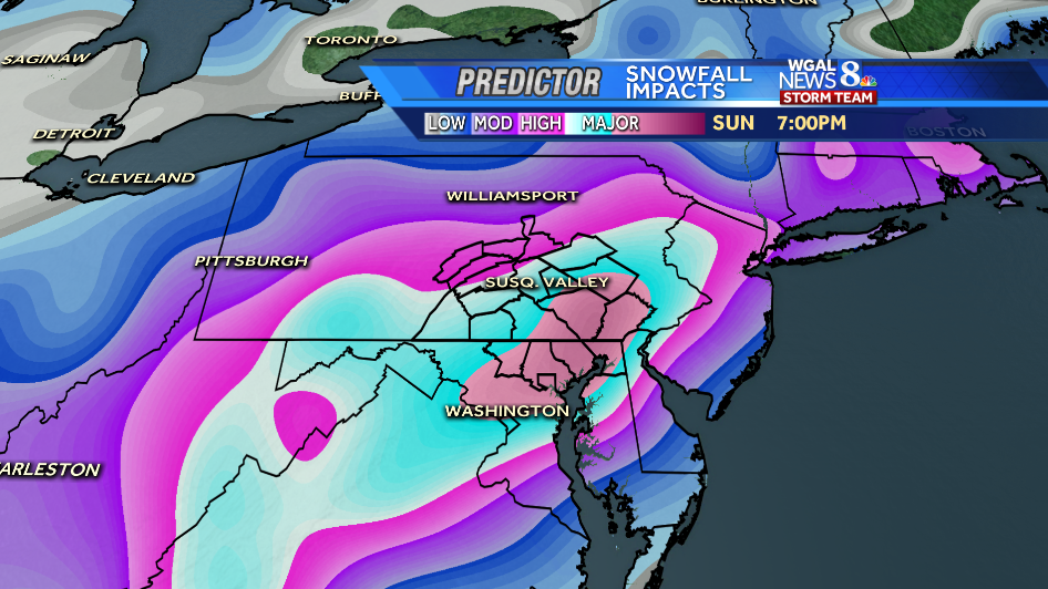 Potential snow impact; Evolution of a storm
