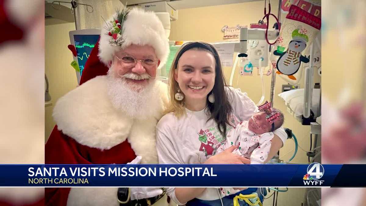Santa makes special Christmas Eve stop at Mission Hospital's NICU