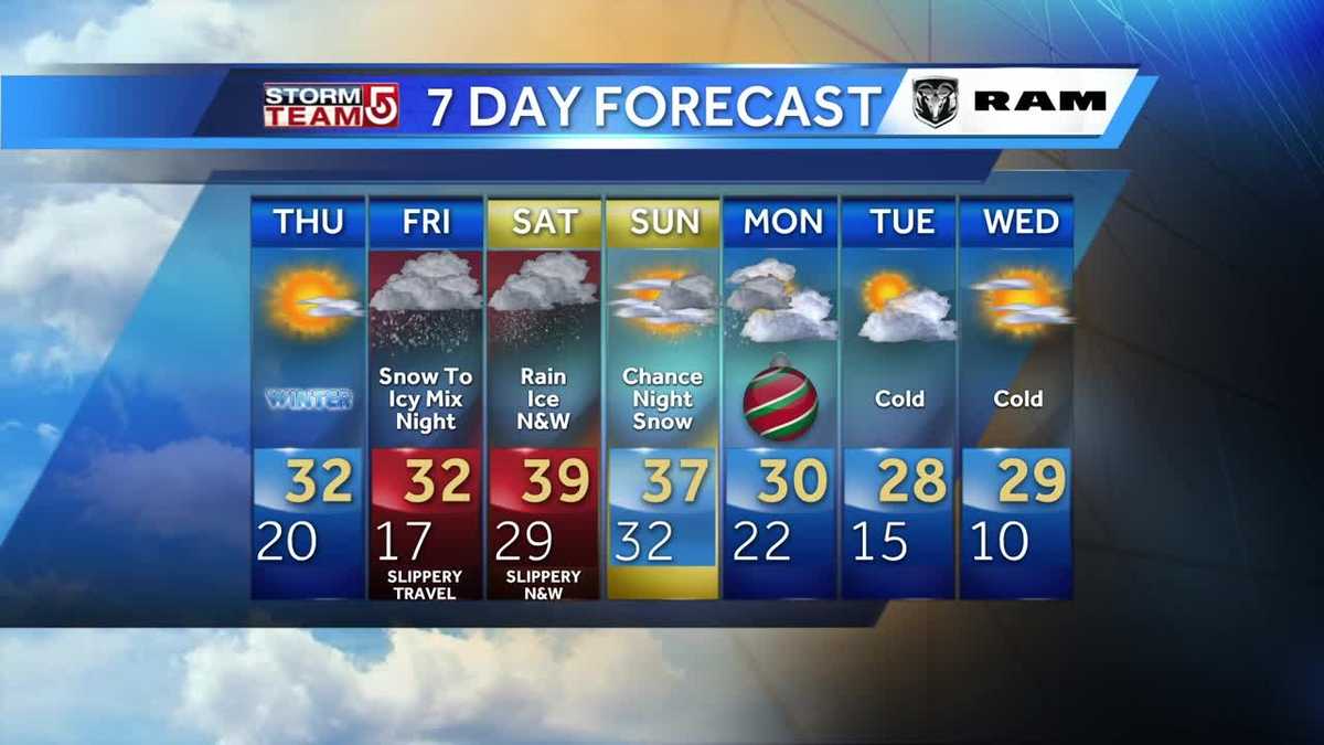 Video: Snow, icy mix moves in Friday