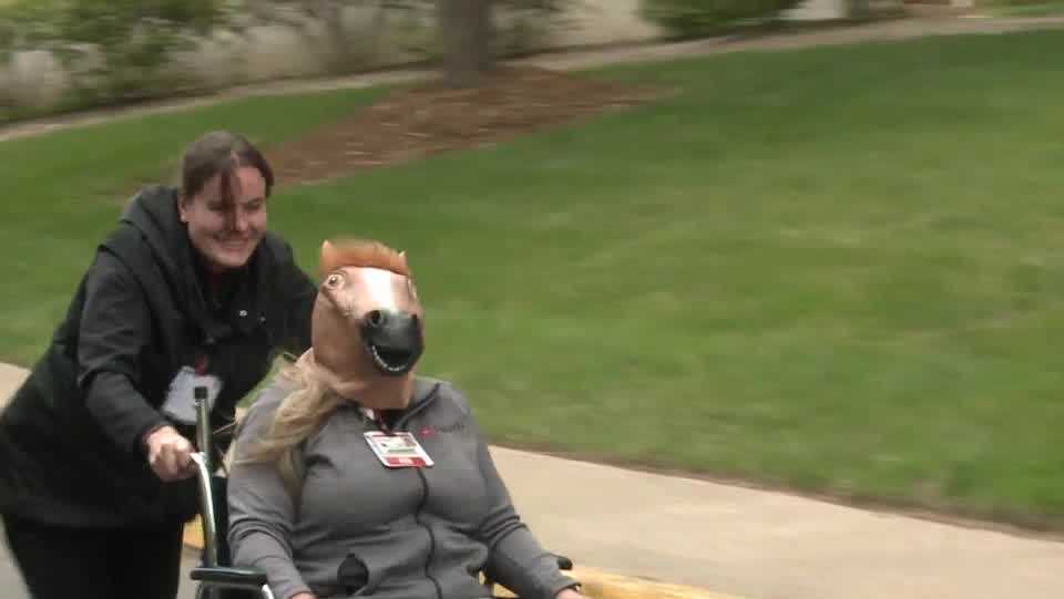 UofL Health staff hosts wheelchair races in honor of Derby