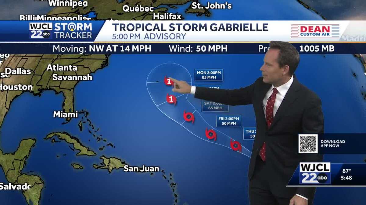 Savannah: Tracking Tropical Storm Gabrielle - WJCL