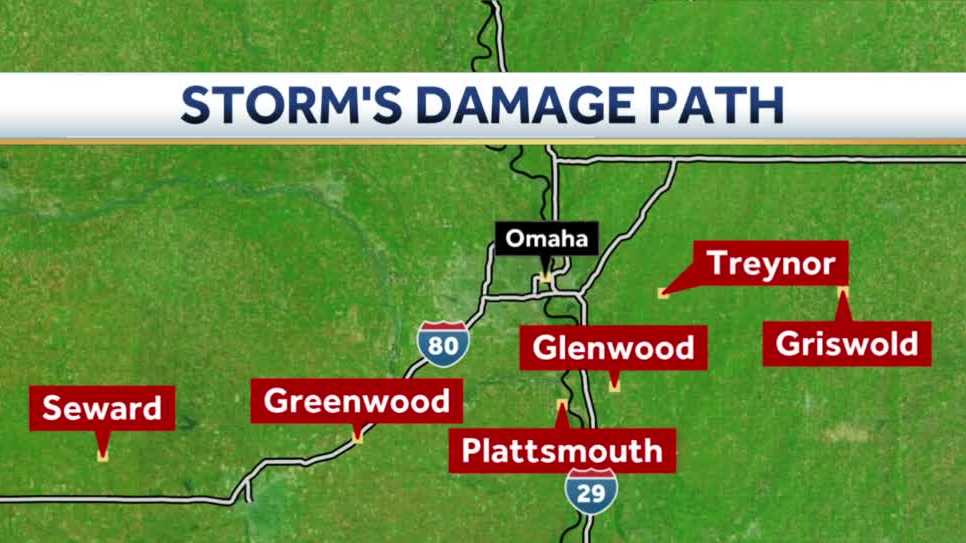 Hours of storms leave trail of damage across SE Nebraska and SW Iowa