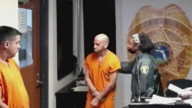 Chaos in the courtroom as Florida man smashes head through window