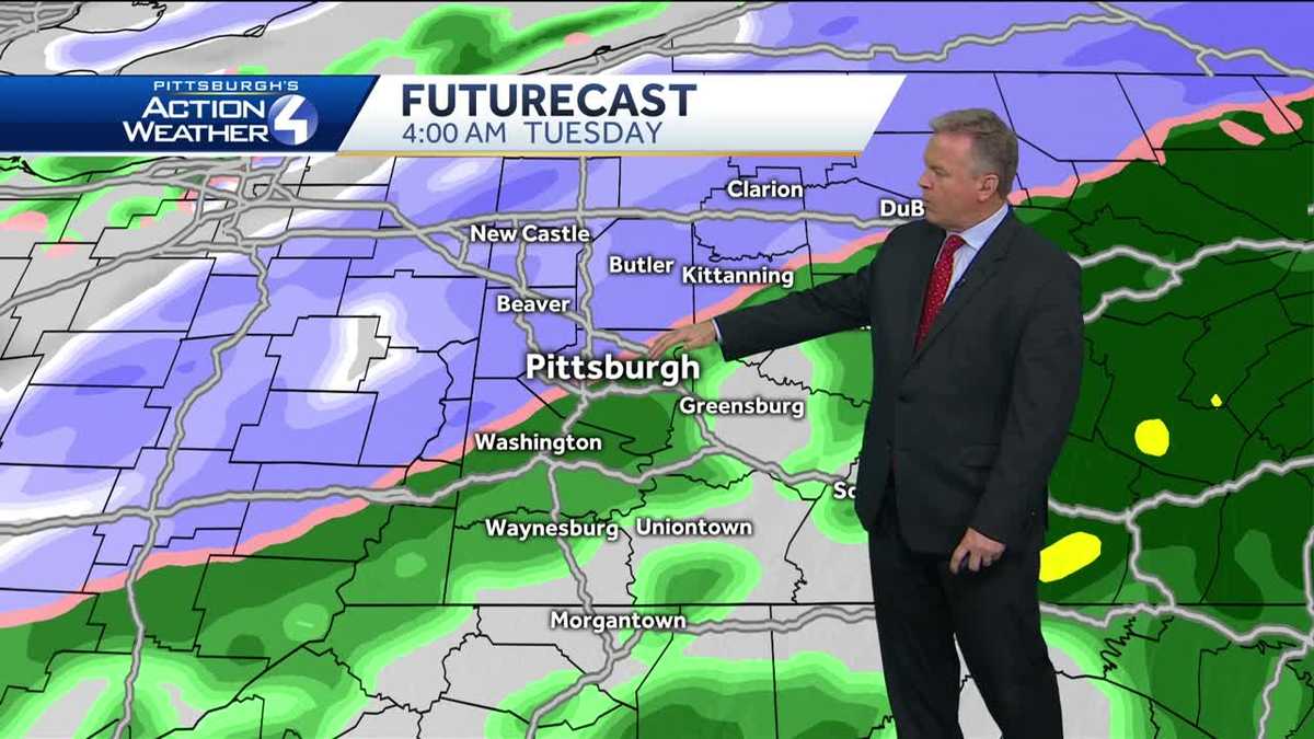 Pittsburgh's Action Weather forecast: Light snow mixed with rain in ...