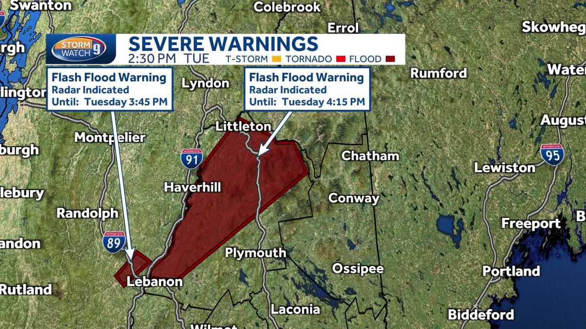 New Hampshire forecast video: Flash flood warning