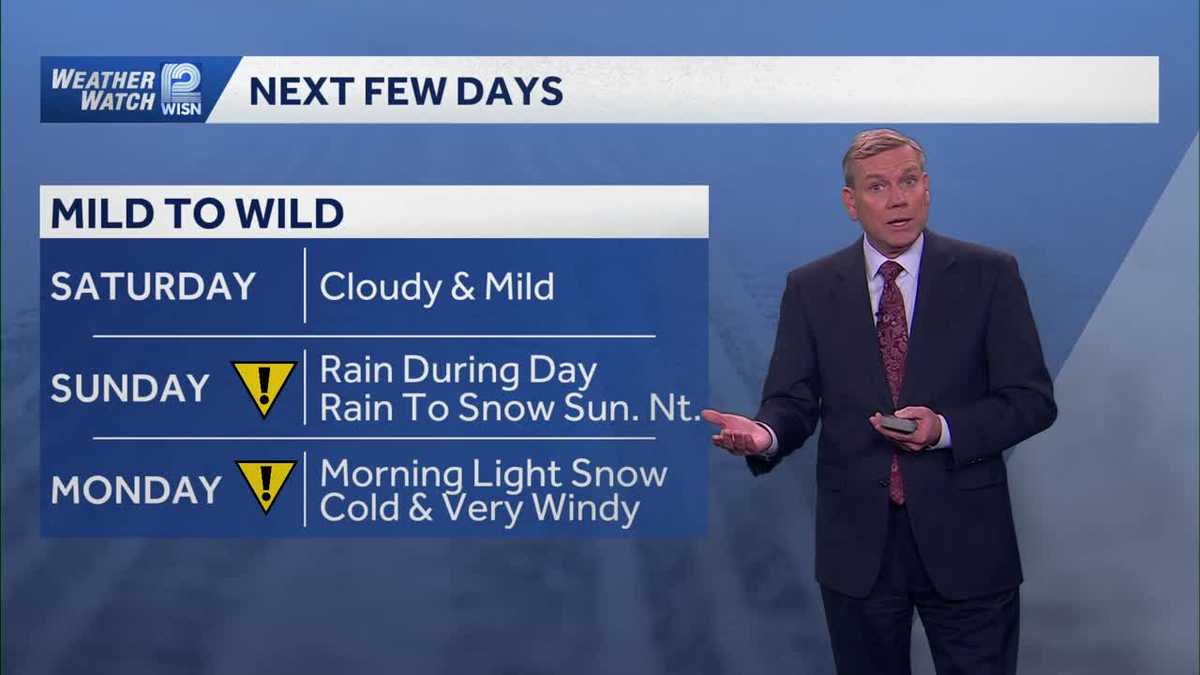Mild to wild weather this weekend. Sunday brings rain and snow to SE ...