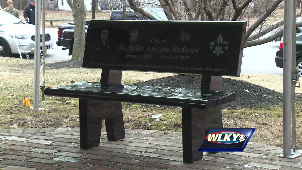 Bench dedicated to fallen LMPD officer Bench dedicated to fallen LMPD officer