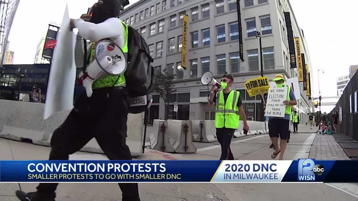 Few Demonstrators Outside Dnc Convention