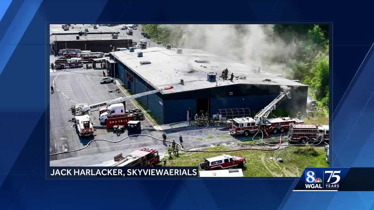 Fire crews battle fire at shooting range in Dauphin County, Pa.