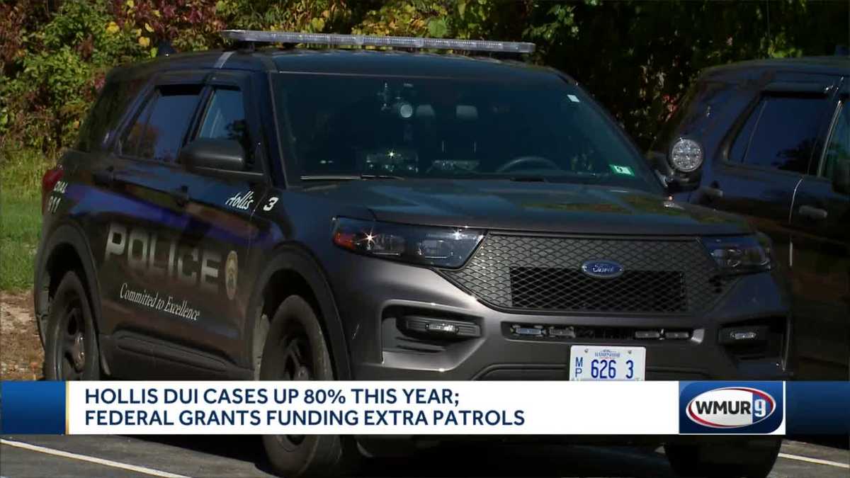 Hollis NH DUI cases up 80% this year; federal grants funding extra patrols