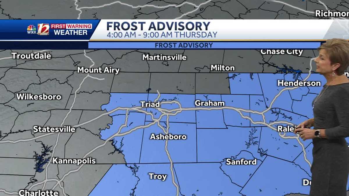 Frosty start Thursday, warming into the weekend