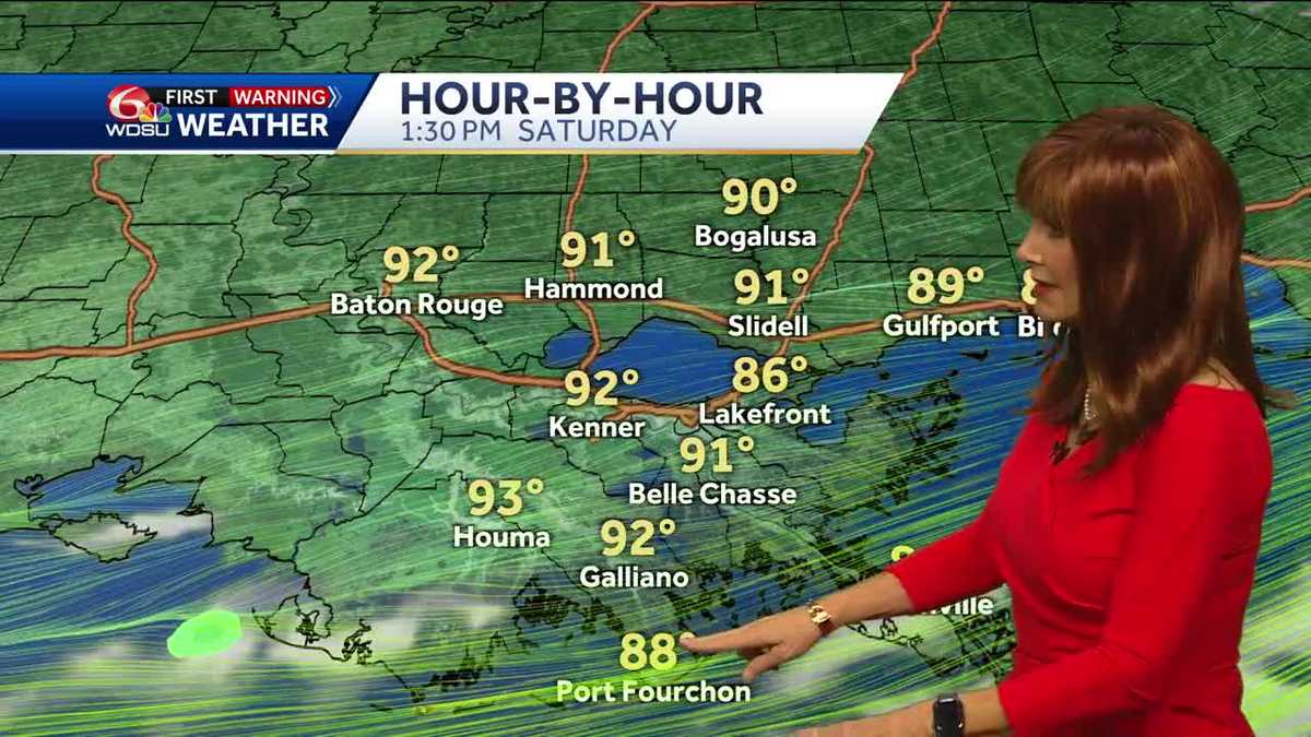 Sunny, breezy and less humid weekend