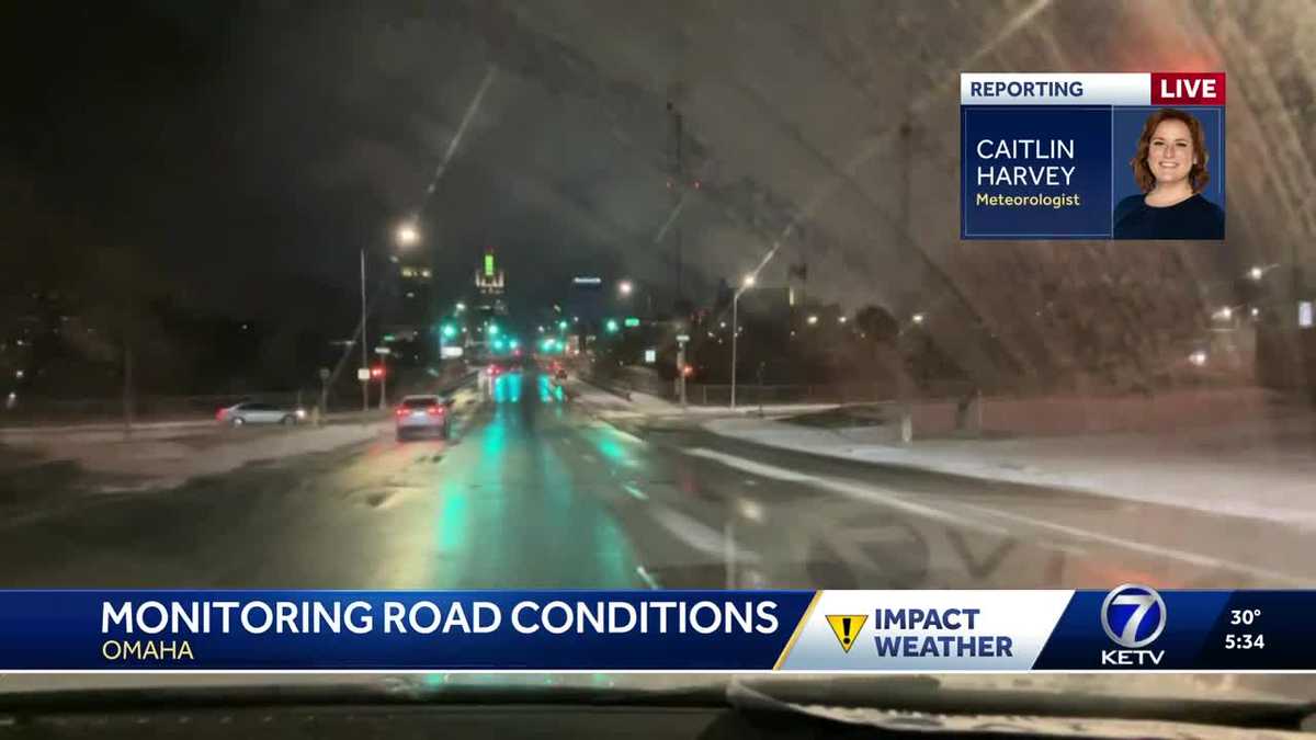 Watch: Road conditions Thursday morning after burst of snow