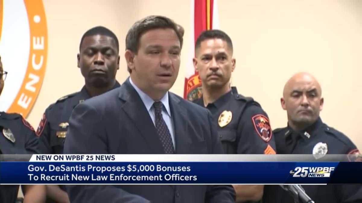 DeSantis offers signing bonus for new law enforcement officers