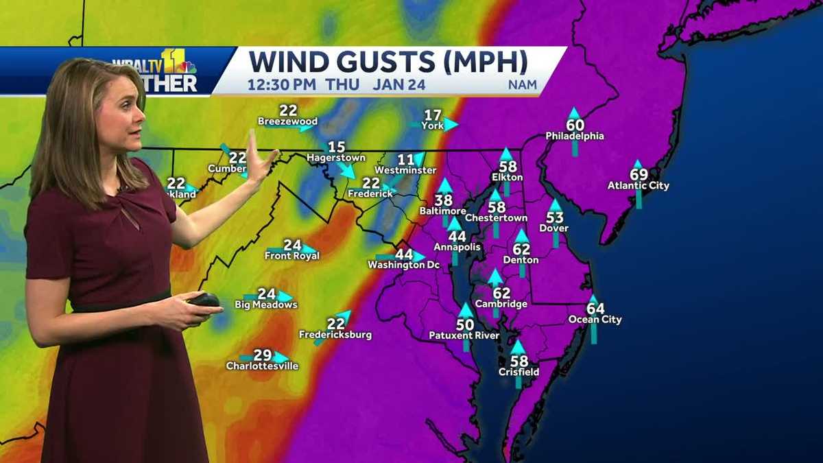 A lot of rain and wind Thursday morning